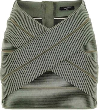 Balmain Mini Jupe - Vert