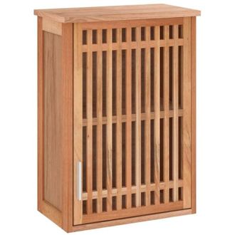 vidaXL Vidaxl - Armoire murale de salle de bain 42x23x60cm Bois massif de noyer
