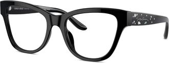 Giorgio Armani lunettes de vue à monture papillon - Noir