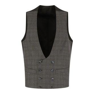 Corneliani Weste aus bestickter Wolle - - Suits - Herren - Grau - XL