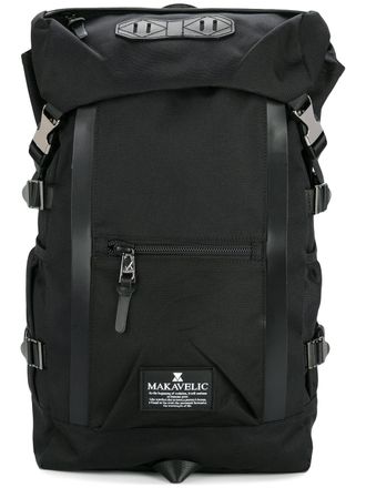 Makavelic Rucksack mit Schnallen - Schwarz