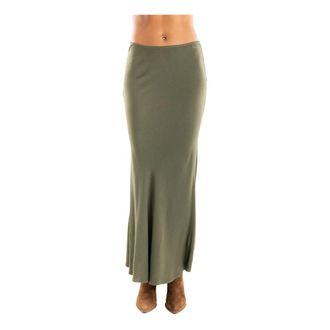 Brand Unique Langer Georgette-Rock - - Skirts - Damen - Gr&uuml;n - S