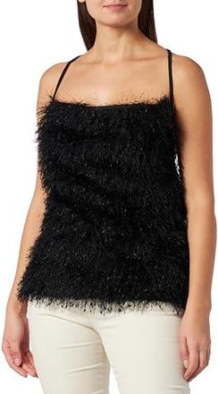 Replay Haut &agrave; Franges pour Femme, Noir 098 (Noir), L