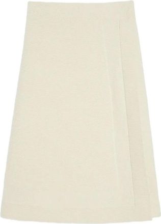 Jil Sander Femme, Jupes, Beige, Taille: 36 FR Jupe Midi Pliss&eacute;e