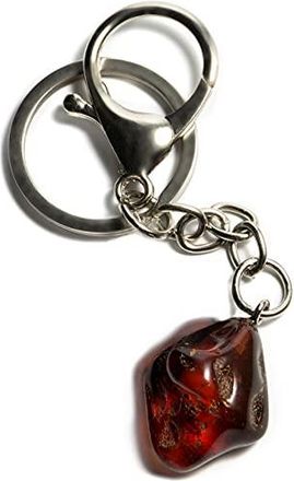 Generic Porte-clés unisexe en ambre de la Baltique véritable pour adulte, M, résine, Ambre