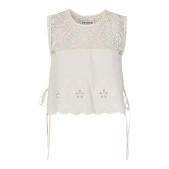 Lollys Laundry Portobelloll Top - - Tops - Damen - Wei&szlig; - M