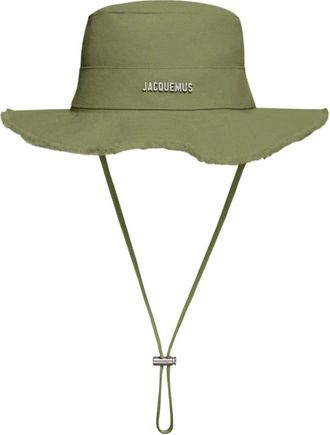 Jacquemus Homme, Accessoires, Vert, Taille: 58 CM Chapeau Seau Artichaut Kaki