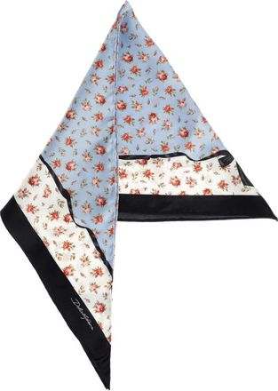 Dolce & Gabbana Femme, Accessoires, Bleu, Taille: ONE Size Silky Scarves