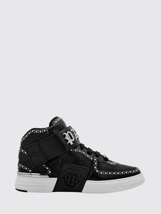 Philipp Plein Baskets montantes Gothic en cuir avec clous et applications &eacute;toiles