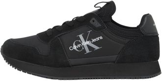 Calvin Klein Damen Runner Sneaker Sock Laceup Low Top, Schwarz (Trpl Black), 39
