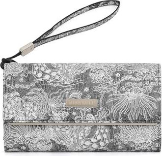 Miss Lulu Portefeuille Femme en Cuir PU, Grand Portefeuille à Imprimé Floral avec Multiples Compartiments, Porte-Monnaie Élégant et Léger