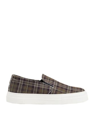 8 by YOOX TARTAN PATTERN LEATHER TRAINERS
