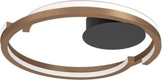 Eglo LED Deckenleuchte Mezzomonte, Deckenlampe Wohnzimmer dimmbar, Flur Lampe Decke, Schlafzimmerlampe aus Metall in Bronze, warmwei&szlig;-kaltwei&szlig;, &Oslash; 48 cm