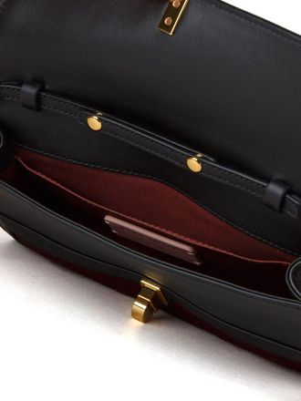 Coccinelle Womens Crossbody Bag Brandy-Black Cowhide - Crossbody-Bags Brandy/black