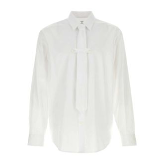 Dries Van Noten Homme, Chemises, Blanc, Taille: XL Chemise blanche en popeline