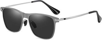 Generic Lunettes De Soleil Polaris&eacute;es &Agrave; Monture M&eacute;tallique For Hommes, Lunettes De Soleil De Conduite Tendance(Black)