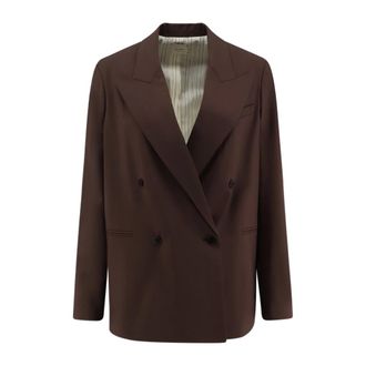 Alysi Zweireihiger Blazer - - Jackets - Damen - Braun - M