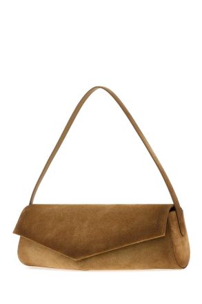 Jil Sander Suede Envelope Shoulder Bag - Brown