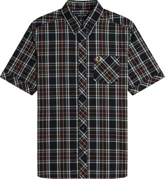 Fred Perry Homme, Chemises, Noir, Taille: XL Tartan Poplin Shirt M2434 102