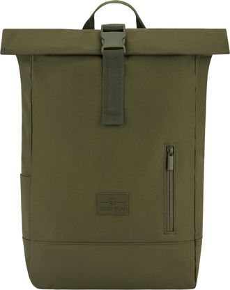 Johnny Urban Rucksack Damen & Herren Grün - Robin Medium - Rolltop Mit Laptopfach für Uni Business Fahrrad - 15L - Nachhaltig - Wasserabweisend