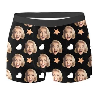 Generic Boxer personnalis&eacute; pour homme avec photo et visage - Cadeau de Saint-Valentin pour petit ami, mari, Style 18, XXL