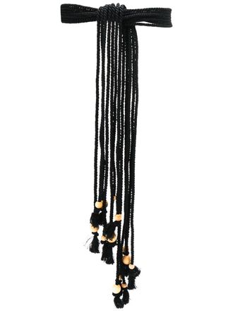 Philosophy di Lorenzo Serafini ceinture à design de corde - Noir