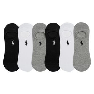 Ralph Lauren Polo Ralph Lauren Damen Performance Socken mit Baumwollfutter, 6 Paar - atmungsaktives Mesh und Sportd&auml;mpfung Hochgeschnittenes Innenfutter, Grau Sort