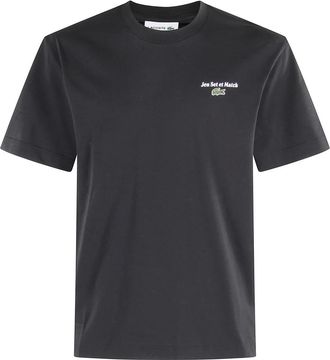 Lacoste Homme, Tops, Noir, Taille: S T-shirt imprim&eacute; en jersey &eacute;pais coupe ample