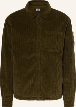 C.P. Company Cord-Overjacket Im Materialmix gruen