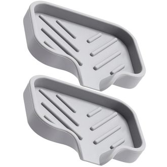 FOMIYES 2 St&uuml;ck Silikon Seifenschale mit Abtropfstruktur Rutschfester Seifenhalter f&uuml;r Dusche und Badezimmer Bruchfest und Selbstentleerend Kompakt und Leicht