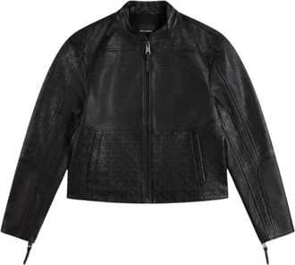 Daily Paper Clothing Homme, Vestes, Noir, Taille: L Veste structur&eacute;e en cuir