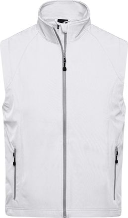 James & Nicholson Herren Softshell Weste - Praktische Weste aus elastischem Softshell | Farbe: off-white | Grösse: XXL