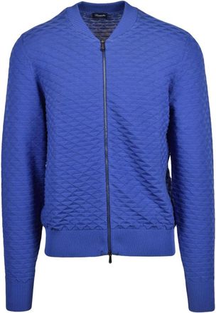 Drumohr Homme, Vestes, Bleu, Taille: 3XL Cardigan zip