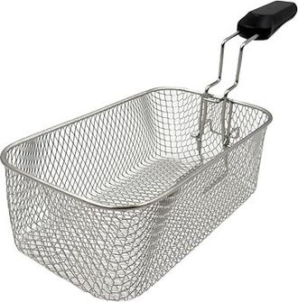 Lacor Lacor - R69135A - Panier &agrave; friteuse Ergo, acier inoxydable 18/10, 23,5 x 14 x 8,5 cm, Usage professionnel, Durabilit&eacute; et r&eacute;sistance