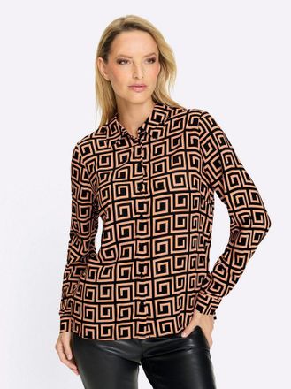 Heine Klassische Bluse Druckbluse Langarm