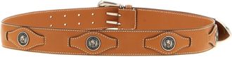Ermanno Scervino Logo-Embellished Leather Belt - Tan