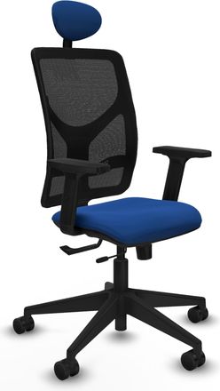 Piqueras y Crespo Isomalla Motilla Stuhl mit 2D-Armlehnen, h&ouml;henverstellbarer Lendenwirbelst&uuml;tze und festem Kopfteil, ausgestattet mit Syncro/Traslack und Schneideschau