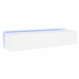 vidaXL Vidaxl - TV-Wandschr&auml;nke mit LED-Leuchten 2 Stk. Wei&szlig; 80x35x31 cm