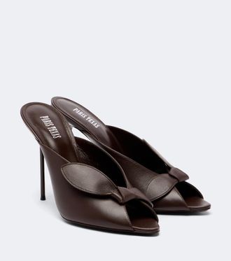 PARIS TEXAS Mules Lidia en cuir &agrave; noeud