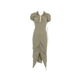 Vivienne Westwood Femme, Robes, Vert, Taille: 38 FR Gathered Detail Shirt Dress