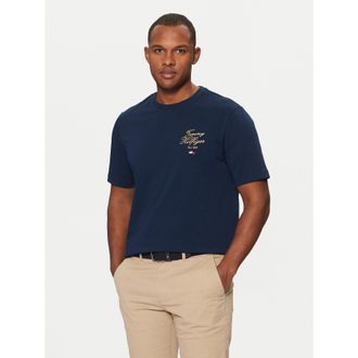 Tommy Hilfiger T-Shirt MW0MW38334 Dunkelblau Regular Fit