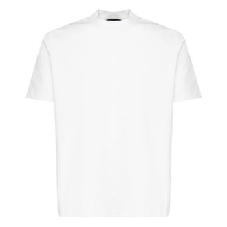 Giuliano Galiano Wei&szlig;e Baumwoll-T-Shirt Runder Kragen Halbe &Auml;rmel - - Tops - Herren - Wei&szlig; - L