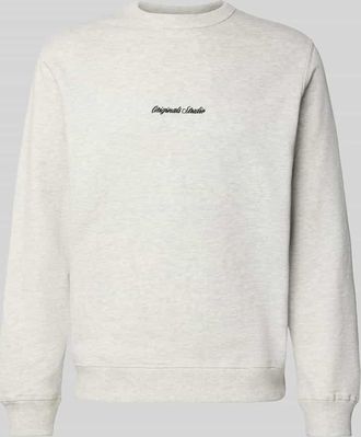 Jack & Jones Sweatshirt mit Rundhalsausschnitt und Label-Stitching