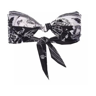 Agua Bendita Cerca Bikini Top in Schwarz & Wei&szlig; - - Swimwear - Damen - Schwarzk - S