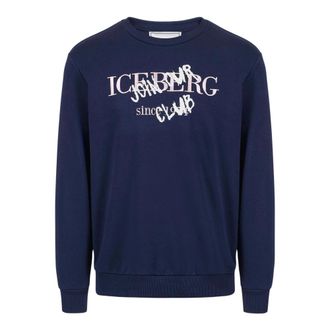 Iceberg Homme, Sweatshirts et sweats &agrave; capuche, Bleu, Taille: XL SweaT-shirt Col Rond Coupe Slim