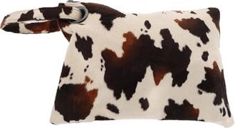 BESPORTBLE Pochette Femme &agrave; Imprim&eacute; Vache Marron Petit Paquet &agrave; Main Chic Polyvalent avec Porte-Cartes et Porte-Monnaie Zipp&eacute; Pochette de Soir&eacute;e R&eacute;sistante aux R