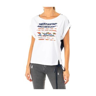 La Martina Kurz&auml;rmeliges T-Shirt mit Originaldesign - - Tops - Damen - Wei&szlig; - S