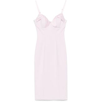 Elisabetta Franchi Rosa Kleid mit Spaghettitr&auml;gern und Schlitz hinten - - Dresses - Damen - Rosa - S