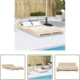 vidaXL vidaXL Poolliege - Sonnenliege 205x110x31,5 cm Massivholz Kiefer