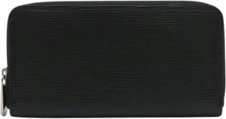Louis Vuitton Portefeuille zipp&eacute; long Epi doccasion - Femme - Pre-owned - Noir - Taille: ONE Size